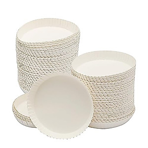 100pcs Disposable Paper Cup Cover, 3.54 inches Recycled Drinking Lid, White Coffee Cup Cover, Hot Cup Lids for Home Kitchen Cafe Parties Wedding Hotel Bars (Without Hole)