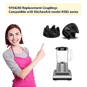 5 Packs 9704230 Blender Coupler Blender Coupling Replacment Parts with 1 Wrench Compatible with KitchenAid WP9704230VP WP9704230