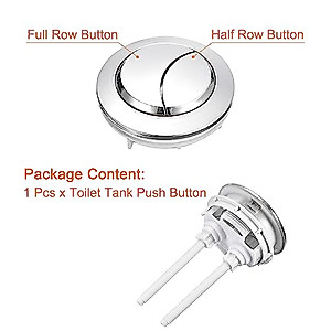 uxcell Toilet Tank Button Dual Push Flushing Toilet Button Adjustable Replacement Button for 58mm(2.28") Hole Toilet Water Tank
