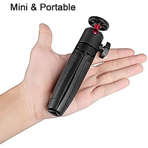 Extendable Mini Selfie Stick Tripod 2 in 1, Compatible with GoPro Max Hero AKASO Action Camera, Portable Handle Vlog Tripod for All Action Cameras and Smart Phone
