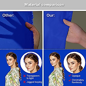10 X 7 FT Royal Blue Screen Backdrop for Photography, Chromakey Background for Video Self Tape Audition Zoom Meeting Photoshoot Gaming YouTube, Polyester Cloth Fabric Curtain Sheet with 4 Clamps
