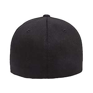 Flexfit 6277 Wooly Combed Twill Cap Black