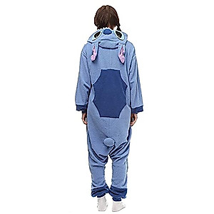 Unisex Adult Onesie Animal Pajamas,Halloween Cosplay Costumes,Cartoon Costumes Party Wear(Blue XL)