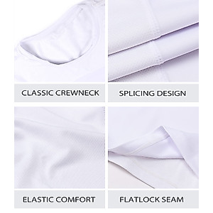 VEQKING Women's 2 Pack Dry Fit Athletic Shirt Moisture Wicking Short Sleeve Sport Tee Workout T-shirt Black+White