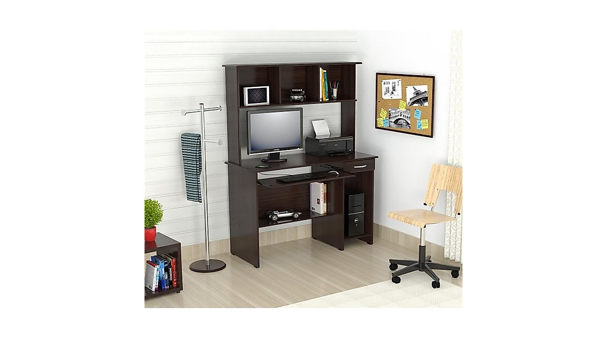 Inval Computer Workcenter with Hutch - Stylish Home Office Solution