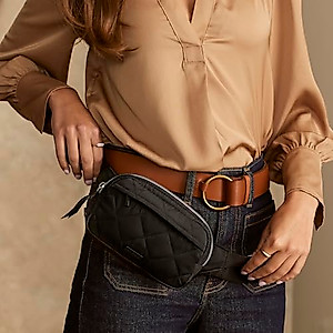 Vera Bradley Performance Twill Mini Belt Bag Sling Crossbody, Black