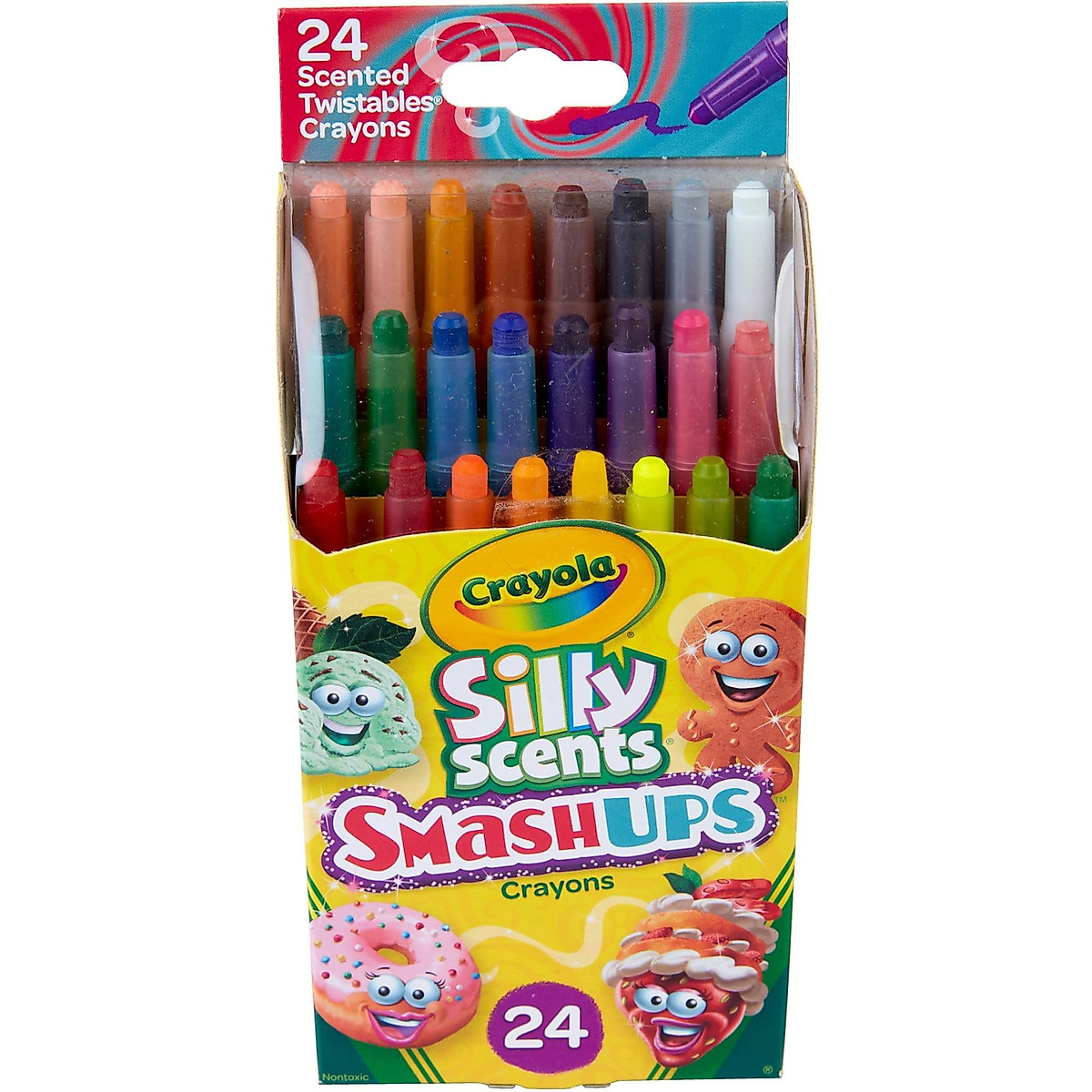 Crayola 24 Ct Silly Scents Mini Twistables Scented Smashups Crayons