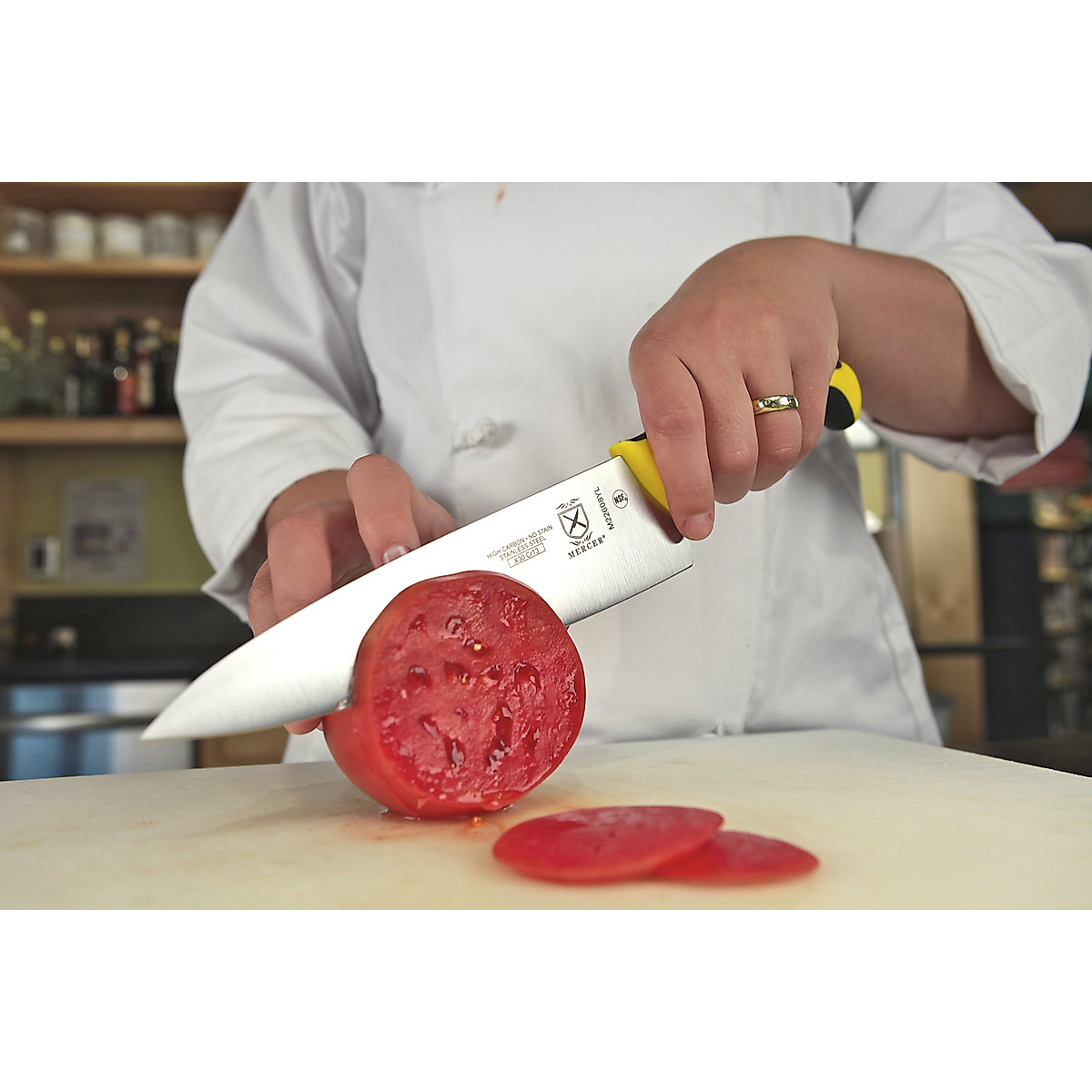 Mercer Culinary Yellow Millennia Colors Handle, 8" Chef's Knife