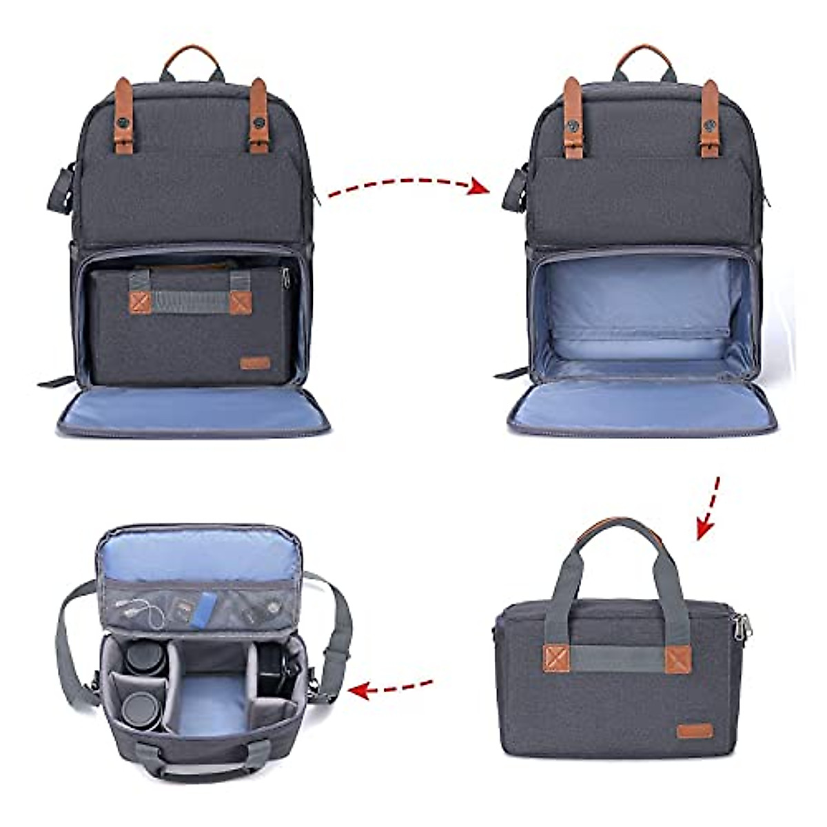 MOSISO Camera Backpack 17.3 inch, DSLR/SLR/Mirrorless Case with Laptop Compartment&Built-in Photography Insert Bag&USB-Charging Port&Rain Cover Compatible with Canon/Nikon/Sony/Laptop, Space Gray