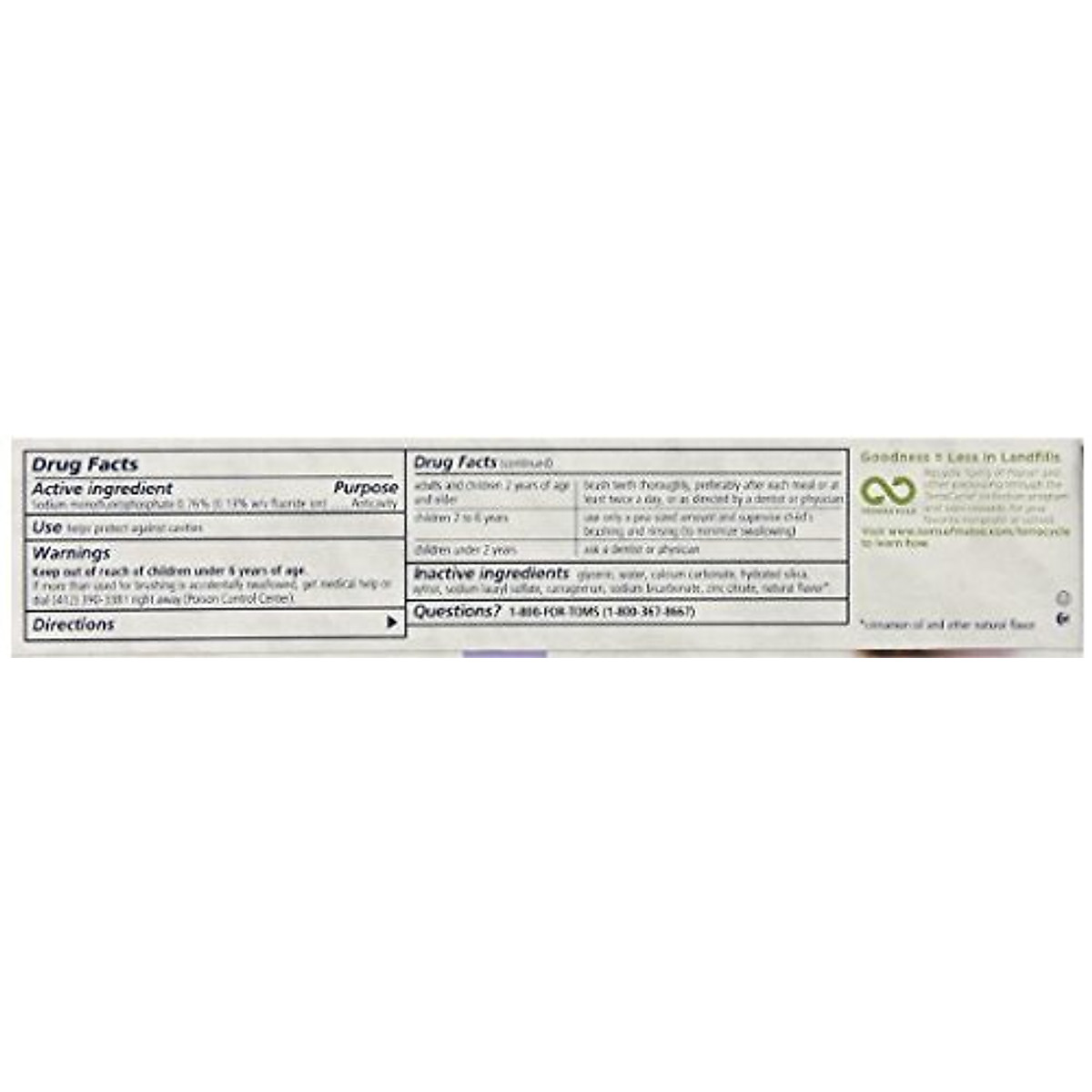 Tom's of Maine Natural Whole Care Toothpaste with Fluoride, Cinnamon Clove, 3 Count