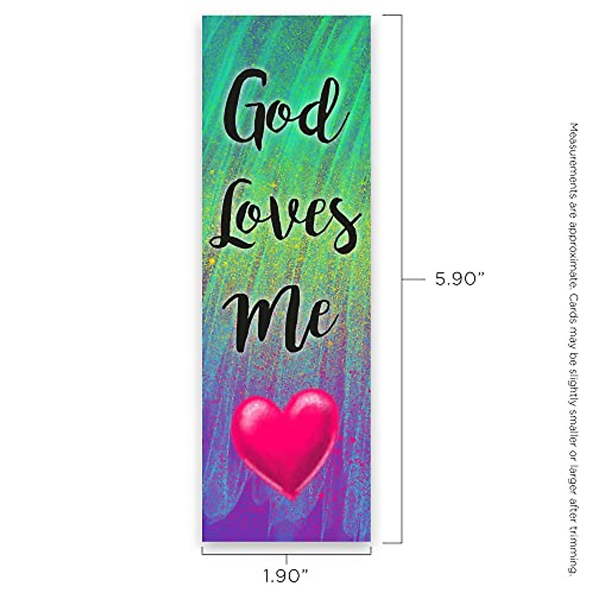 Children's Christian Bookmark - God Loves Me | John 16:27 | Pack of 25