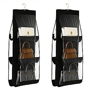 Andy's Orchids 2PACK Storage Hanging Bag Rotatable Hook Six Compartment Storage Bag Closet Hanging Bag Storage Bag