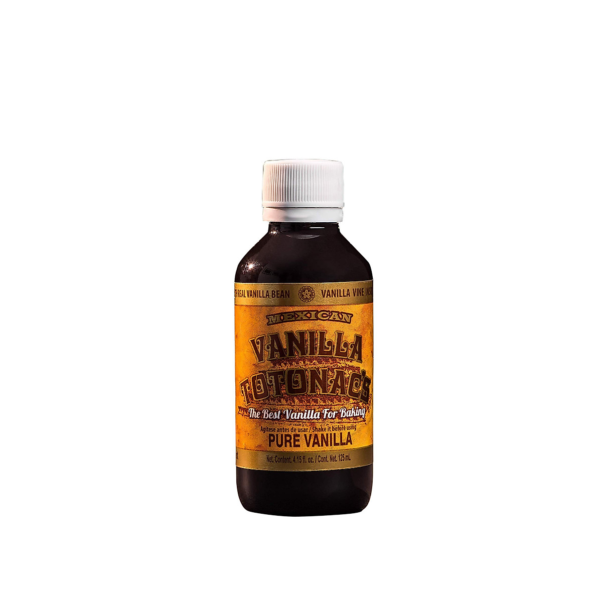 Mexican Vanilla Totonac’s - 4.15 Oz (125mL) Bottle - Pure Vanilla Extract