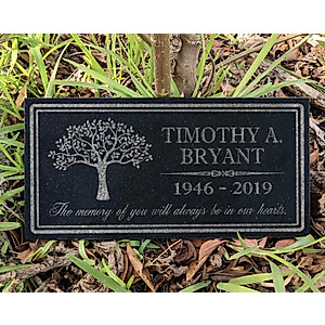 In Loving Memory Personalized Granite Memorial Stone Sympathy Remembrance of Dad Mom Child