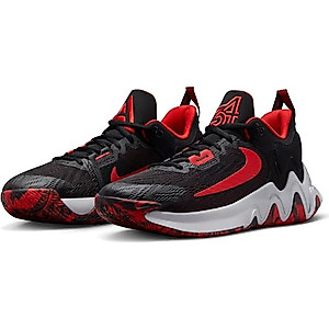 Nike Giannis Immortality 2 Men's Basketball Shoes, Black/University RED-Wolf Grey, 11 UK