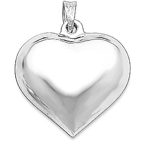 IceCarats 925 Sterling Silver Heart Necklace Love Pendant Charm 35mm x 28mm Only