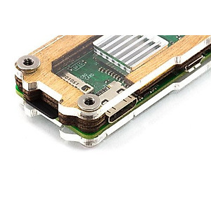 C4 Labs Zebra Zero for Raspberry Pi Zero - Wood T2 - with Heatsinks