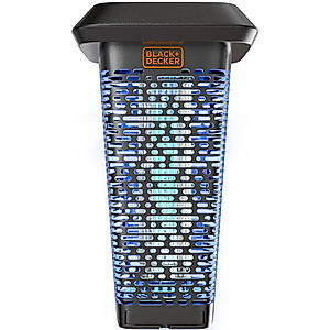 BLACK+DECKER Bug Zapper & Fly Trap-Mosquito Repellent- Gnat Killer Indoor & Outdoor Electric UV Bug Catcher for Insects- 2 Acre Coverage for Home, Deck, Garden, Patio Commercial Strength