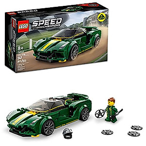 LEGO Speed Champions Lotus Evija 76907 Race Car Toy Model for Kids, Collectible Set with Racing Driver Minifigure
