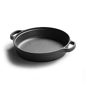 BEIHG Pre-Seasoned Cast Iron Grill Skillet Pan.cast Iron Skillet 9-inch Masterclass Cookware for Barbecue, Stove, Oven or Camping