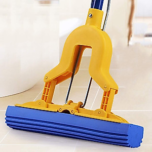 SDHGFGG Super Absorbent Professional Double Roller Sponge Foam Mop Sponge Mop Roller Mop