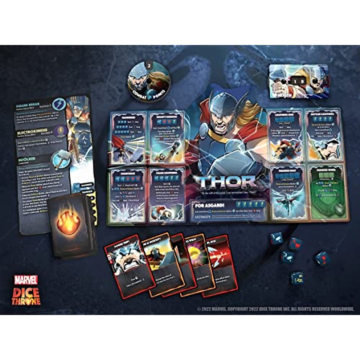 Marvel Dice Throne | 4 Hero Box Featuring Scarlet Witch, Thor, Loki, Spider-Man | 2-to-4 Player Competitive Dice Game | Officially-Licensed | Compatible with The Dice Throne Ecosystem