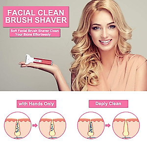 Hair Remover for Women, Painless 5 in 1 Waterproof Lady Electric Shaver USB Rechargeable, Womens Facial Shaver for Bikini,Nose Hair,Eyebrow,Arm,Leg Facial Hair Remover (Pink)