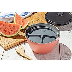 RIGWA LIFE |Custom Removable Inserts for RIGWA Food Containers | Meal Prep Bowls | Divided Food Storage Containers with Lids | Divide & Conquer (Set of 2) |