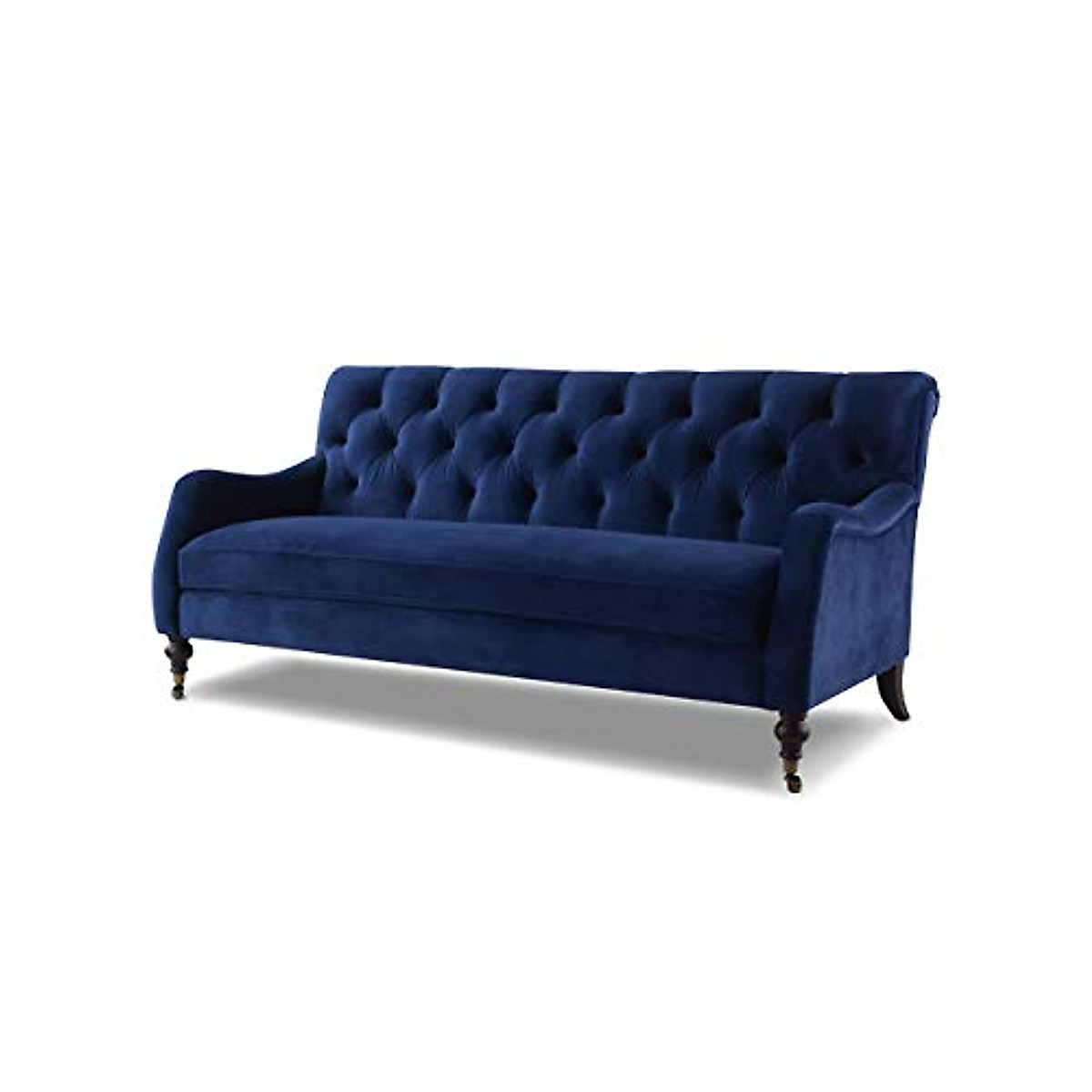 Jennifer Taylor Home Xander Tufted Sofa Metal Casters, Navy Blue