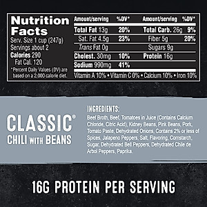 STAGG Classic Chili With Beans, Canned Chili, 15 oz, Pack of 12