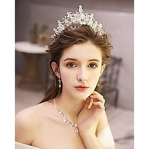 Wedding Crown for Bride Rhinestone Princess tiara for Women Prom Queen Crown Pageant-Bridal Wedding Crown