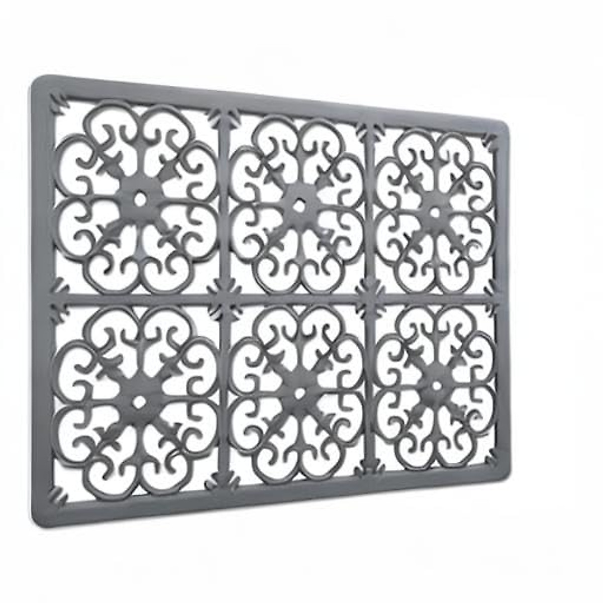 GASARÉ, Extra Large, Thick, Silicone Trivet for Hot Dishes, Pots, and Pans, Heat Resistant Mat for Countertop, Hot Pad for Kitchen, Easy to Clean, 16 x 12 x 3/8 Inches, Gray