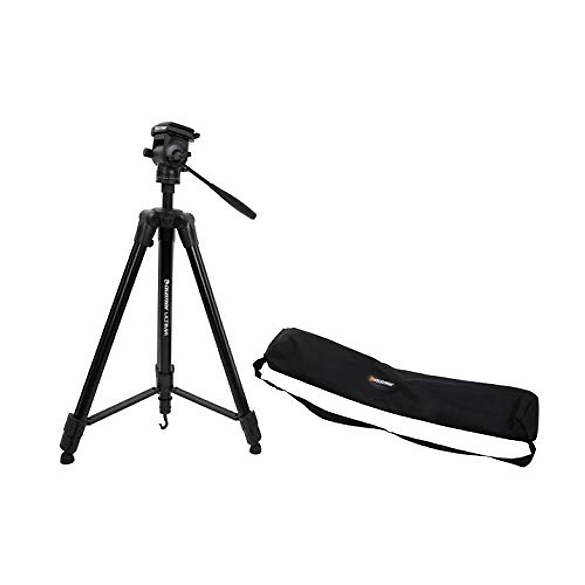 Celestron Ultima Pan Tilt Head Tripod - Excellent Choice for a Spotting Scope, Binocular or Camera (93612),Black
