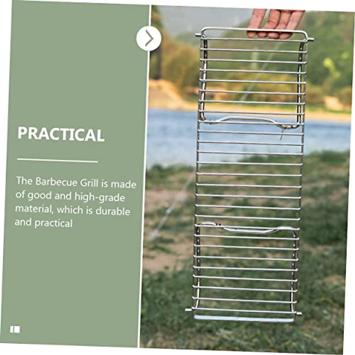 BESPORTBLE Burner Support Portable Camping Grill Grilling Sets for Outdoor Grill Griddle for Gas Grill Over Fire Cooking Grate Charcoal Grill Grate Bbq Grill Grate Outdoor Supply Stove Silver