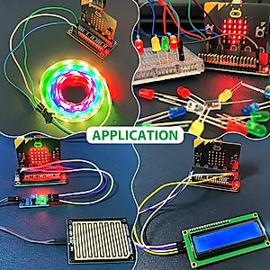 GeeekPi Basic Starter Kit for BBC Micro:bit (V2 Included), Blocks and Python Code, Multiple Sensors Project Examples, Detailed Tutorial Included