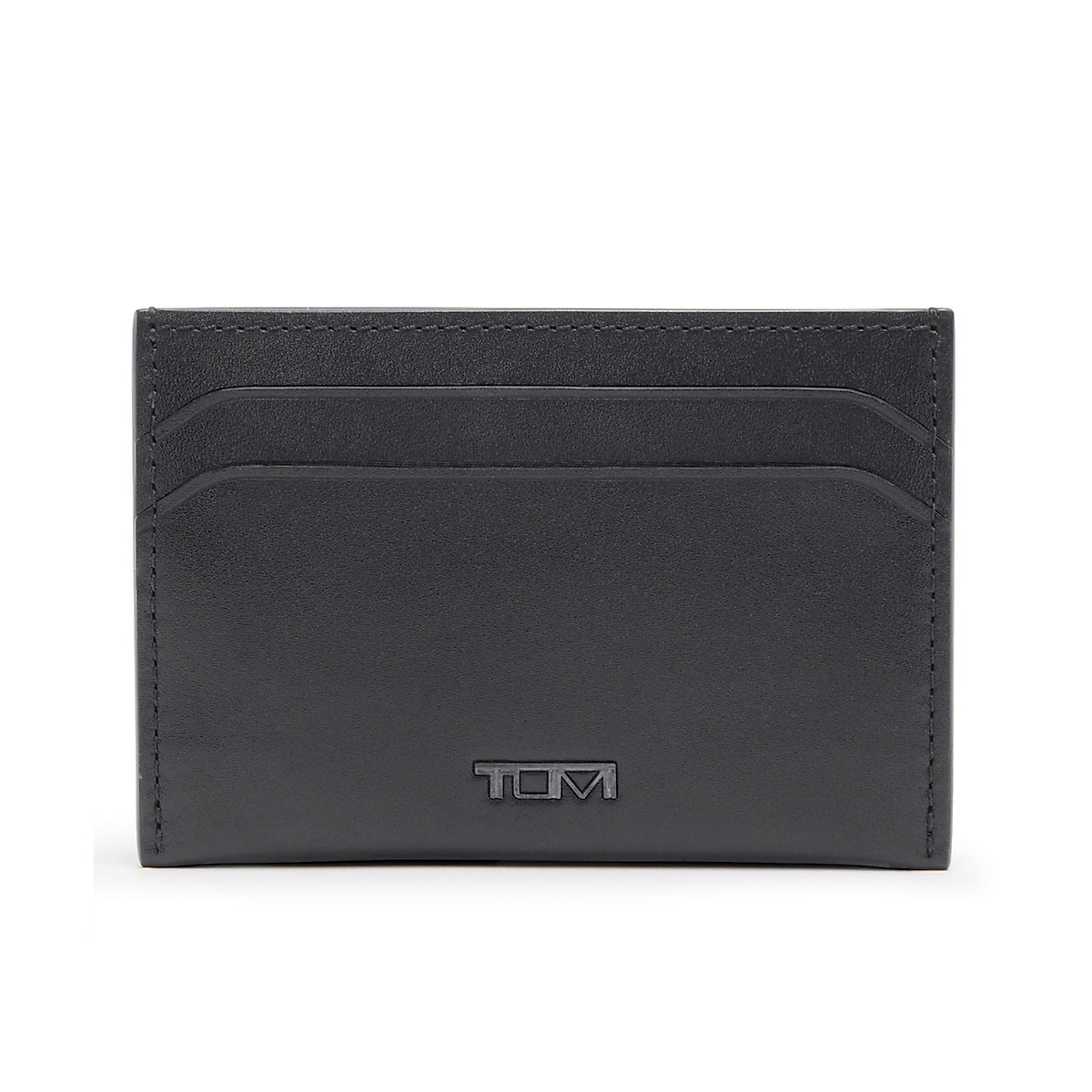 TUMI - Nassau Money Clip Card Case Wallet - Slim Card Holder Wallet for Men & Women - Nappa Leather Material - Black Smooth