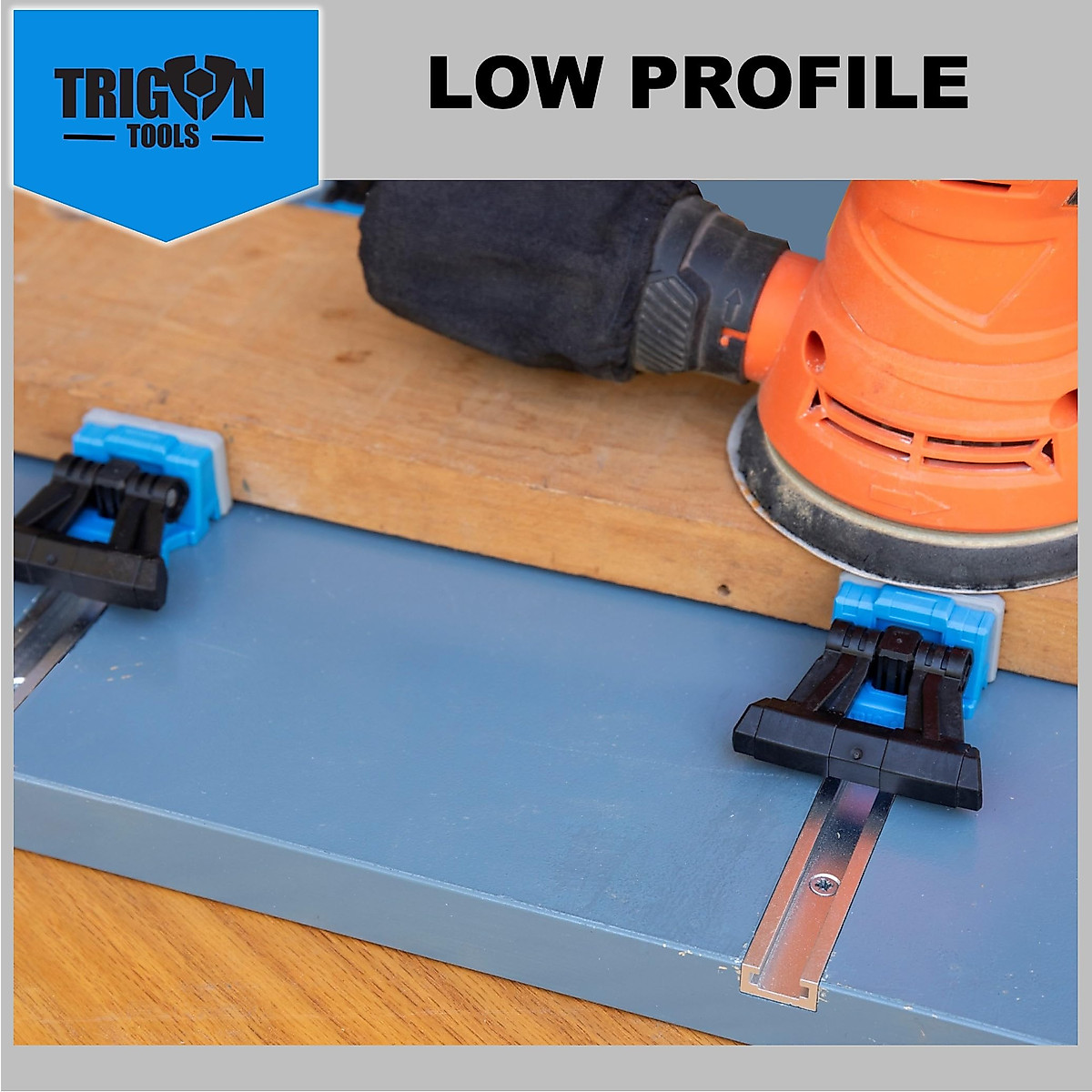 T-Track Clamps for woodworking, T Track accessories, for T-Track Profile (3/4’’ * 3/8’’) | Stop Blocks | Inline Auto Adjust Quick Release Woodworking Clamps, for Routers, Drill press, Table saws, 4pc