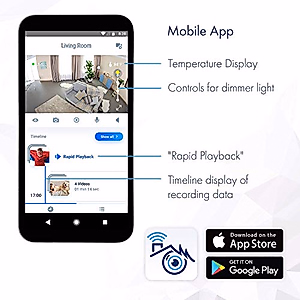 Panasonic HomeHawk FLOOR Home Monitoring HD Camera for Senior Care, Motion Detection Night Light, 2-way Talk, 24/7 Live View + Secure Recording, Alexa Compatible - KX-HNC850 (Black Satin)