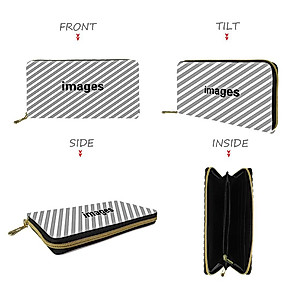 Mumeson Women Girls Long Clutch Wallet Animal Themed Horse Print PU Leather Travel Purse Card Holder