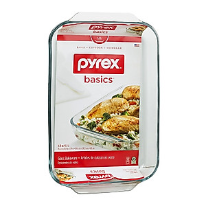 Pyrex Bakeware 4.8 Quart Oblong Baking Dish, Clear