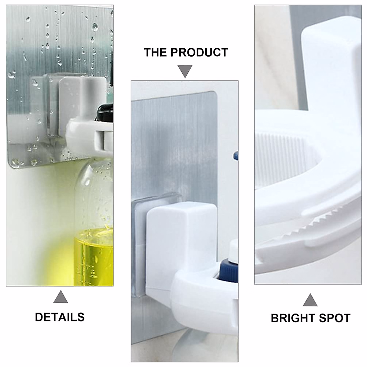 UKCOCO 6pcs Adjustable Bottle Hanger Bottle Holder for Hand Holder Adjustable Hitch Sponge Holder Wall Mounted Shampoo Holder Dish Rack White Body Wash Plastic Water Bottle