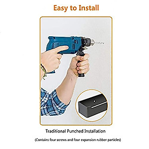 BlingBelle Hanger Organizer Stacker,Hanger Holder Rack with Hook for Closet, Drilling Installation, Double Layer of Painted Metal (Black, 2)