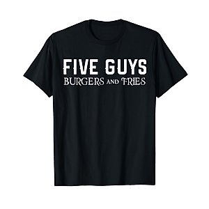 Five Guys Burgers Fries Fast Food Worker Halloween Costume T-Shirt