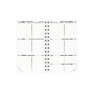 Day-Timer 2024 Two Page Per Week Planner Refill, Wirebound, Compact Size, 3" x 5"