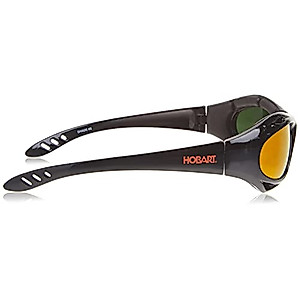 Hobart 770726 Shade 5, Mirrored Lens Safety Glasses, Black