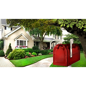 ARCHITECTURAL MAILBOXES 7600R MB1 Mailbox, Medium, Red