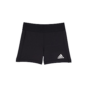 adidas Girls Alphaskin Volleyball Shorts Tights, Black/White, Large US
