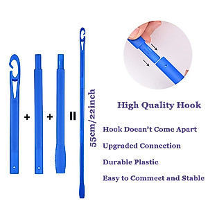 40pcs No Heat Hair Curlers Heatless Spiral Curlers with Styling Hooks 22inch/55cm Magic Hair Rollers No Heat Damage DIY Styling Kit for Women Kids Long Medium Hair