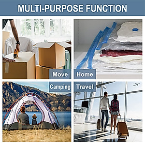 RoomiPro Space Saver Vacuum Storage Bags, 8 Medium Vacuum Sealer Bags with Pump, Storage Vacuum Sealed Bags for Clothing, Comforters, Blanket Storage, Bedding