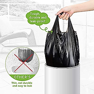FYY Trash Bags, Garbage Bags, 5 Rolls 100 counts 6 Gallon [Extra Thick][Leak Proof] Rubbish Bags Wastebasket Bin Liners for Home Office Trash Can Black